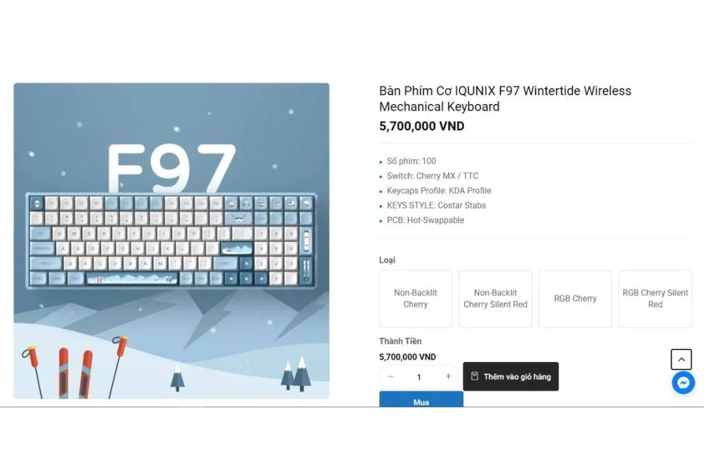 Đánh giá chi tiết bàn phím cơ không dây IQUNIX F97 Wintertide » NETWORK HUB