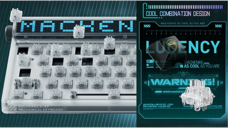 Bàn phím cơ không dây Machenike KT68 Pro - Bàn phím cơ độc lạ từ ...